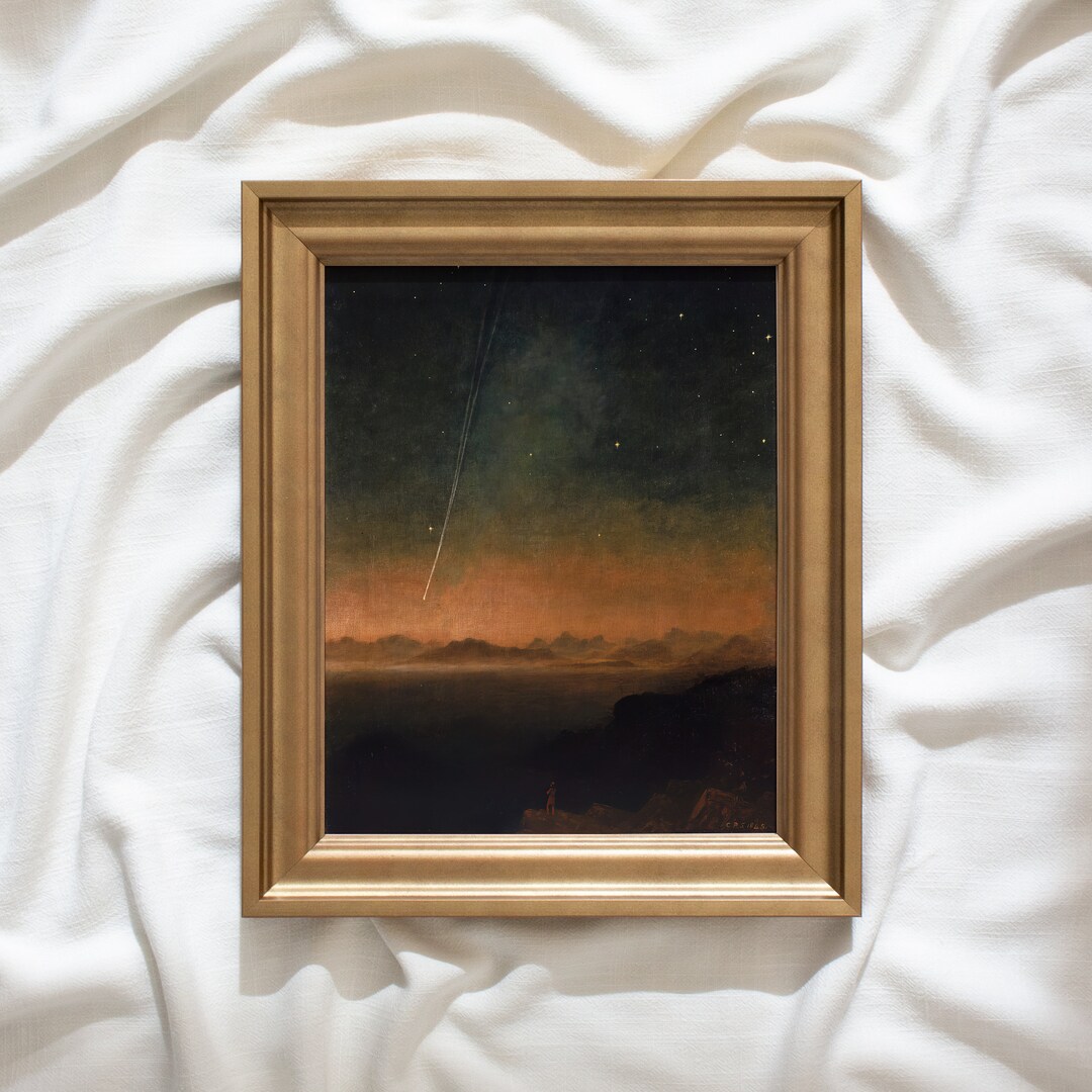 The Great Comet 260 Vintage Framed Night Sky Wall Art Paintings Antique ...