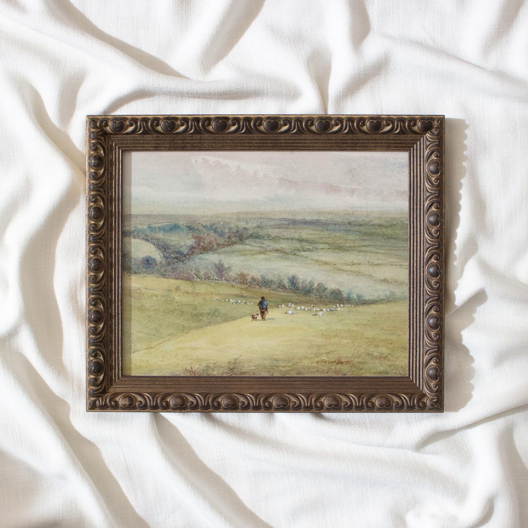 The Shephard #344 | Vintage Framed Wall Art Paintings | Antique Art ...