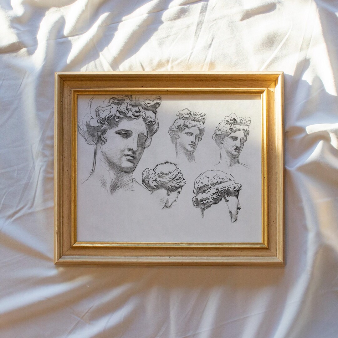 Vintage Study Sketches, Vintage Art Prints Framed, Antique Replica ...