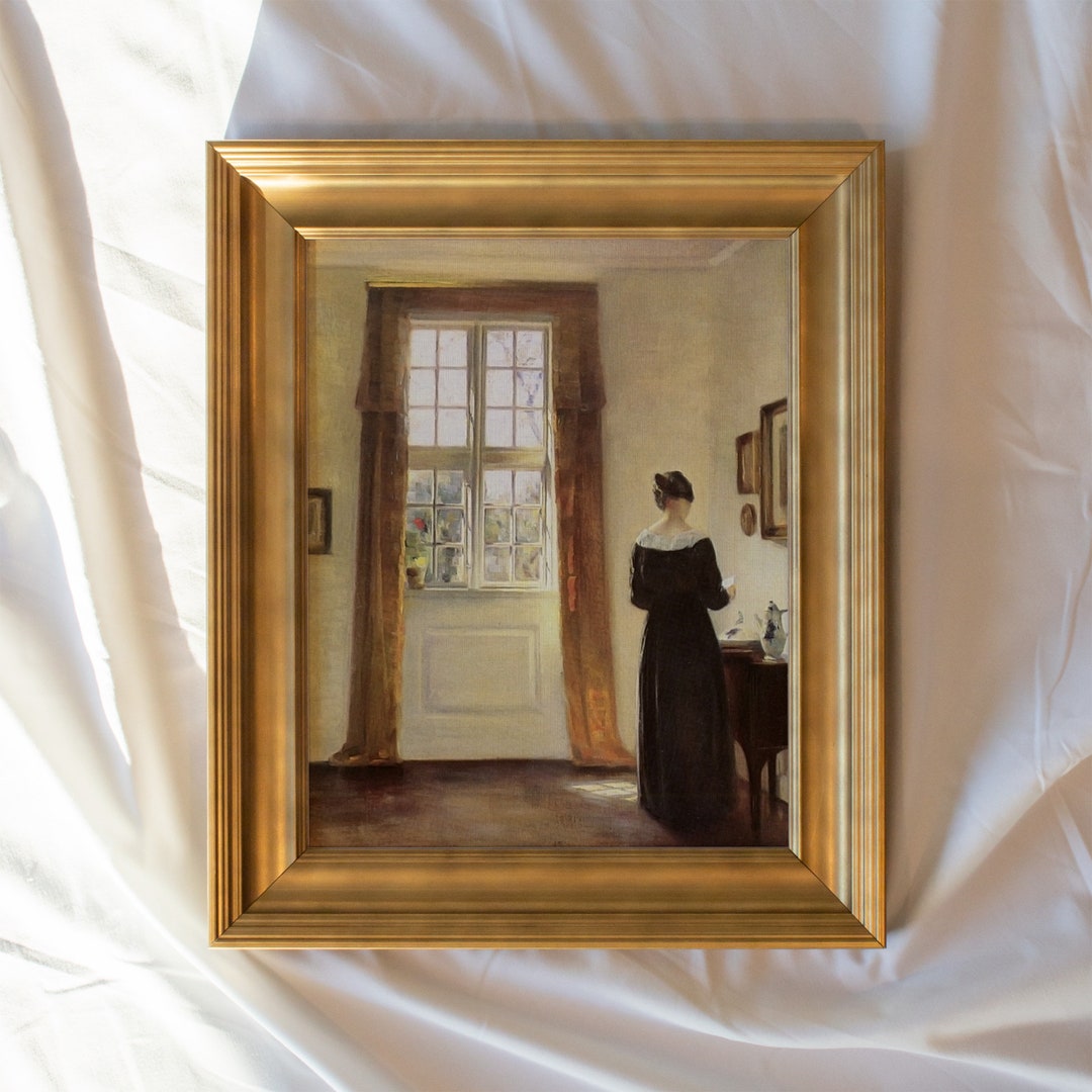 The Woman 193, Vintage Art Prints Framed, Small & Large Gold Framed ...