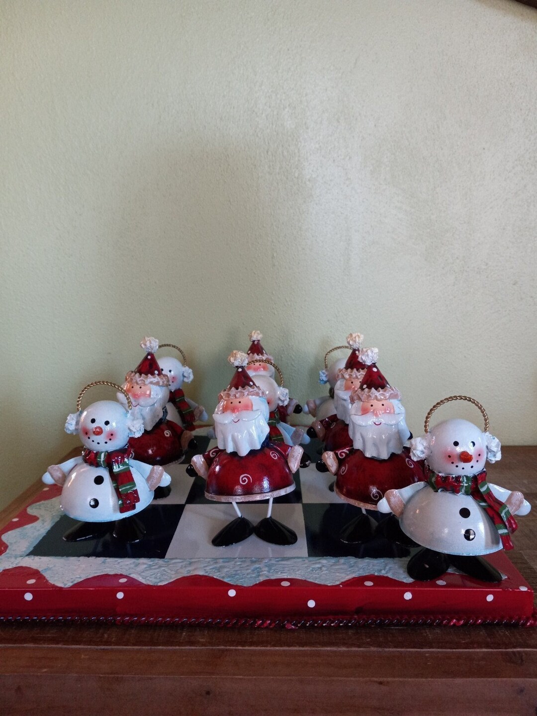 Tin Santa & Snowmen Tic-tac-toe Game - Etsy