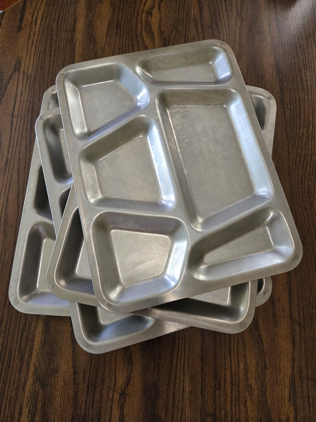 Heavy Duty Divided Metal Food Trays, Set of 4 - Etsy