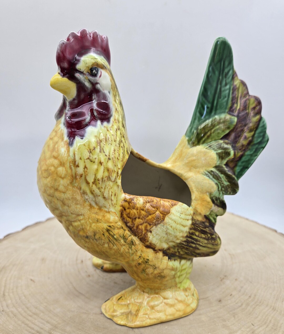 One of a Kind Ceramic Indoor Rooster Planter, C.1970's - Etsy