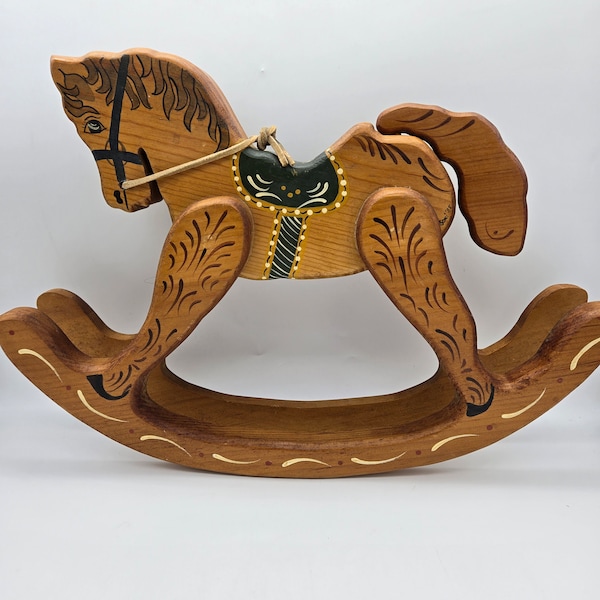 Wooden Rocking Horse - Etsy