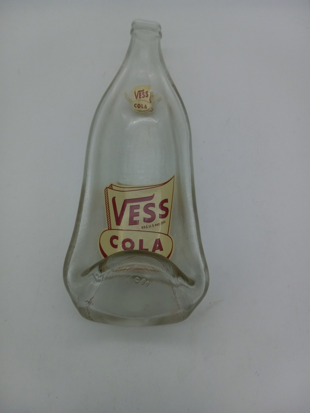 Vess Cola Quart Glass Bottle, Flat Melted to a Bowl - Etsy