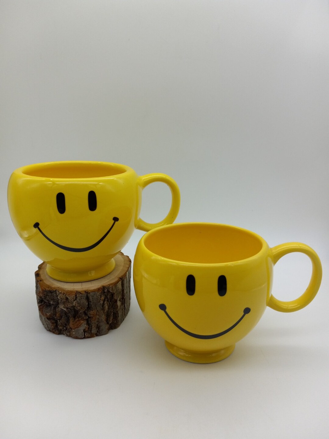 Smiley Face Mugs/planters, Set of 2. 1990s - Etsy