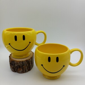 Smiley Face Mugs/planters, Set of 2. 1990s - Etsy