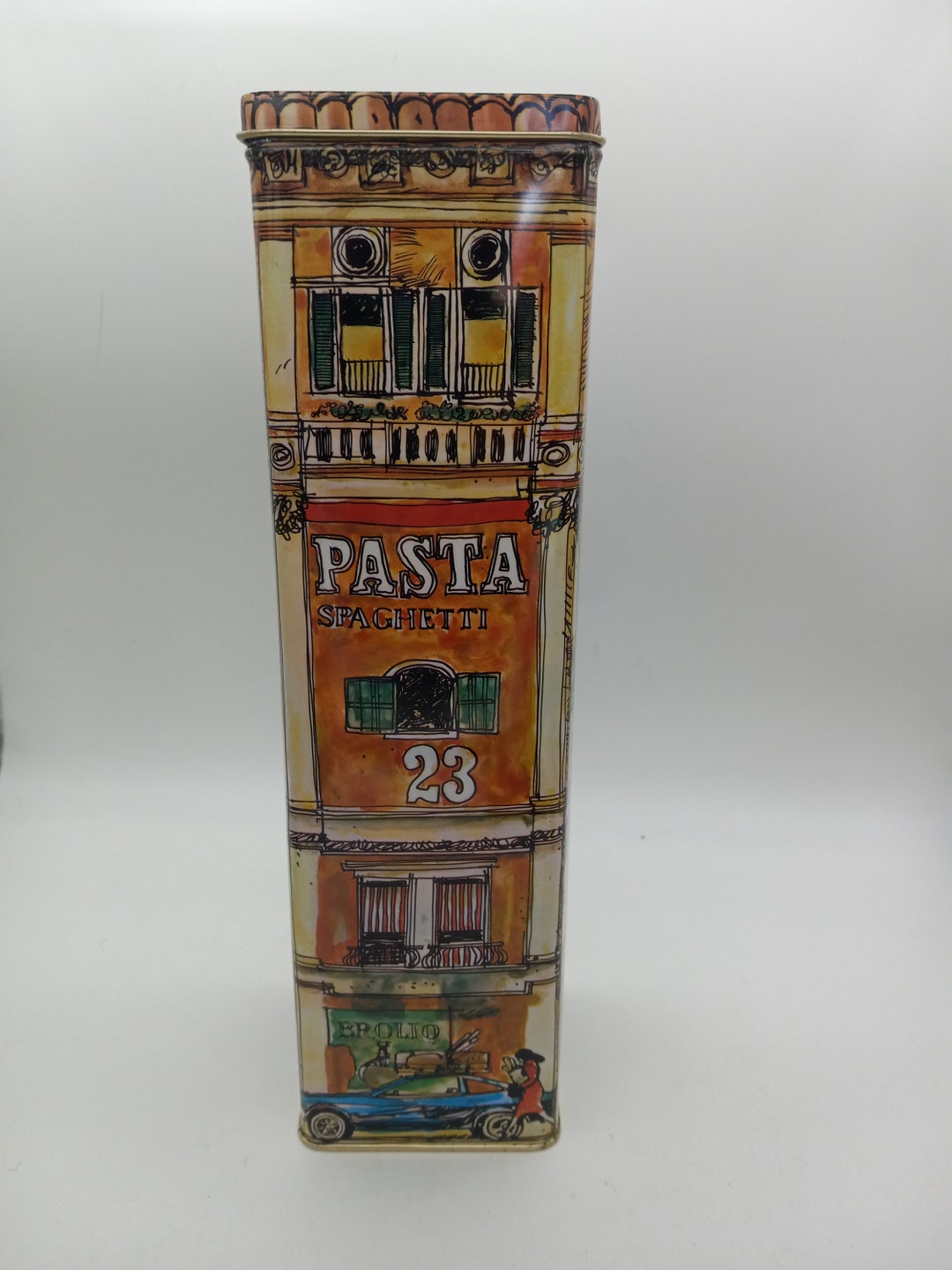 Tall Pasta/spaghetti Tin, Enesco 1980 - Etsy