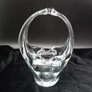 Toscany Collection Crystal Art Glass Basket/vase - Etsy
