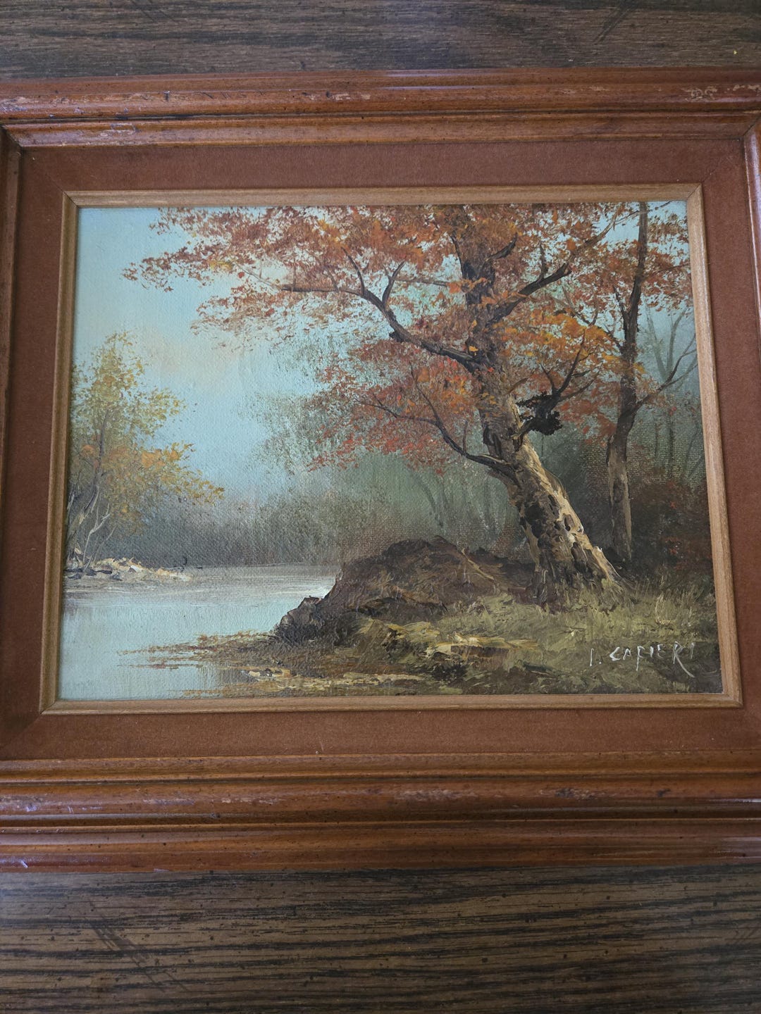 Fall Oil Painting by I. Cafieri - Etsy