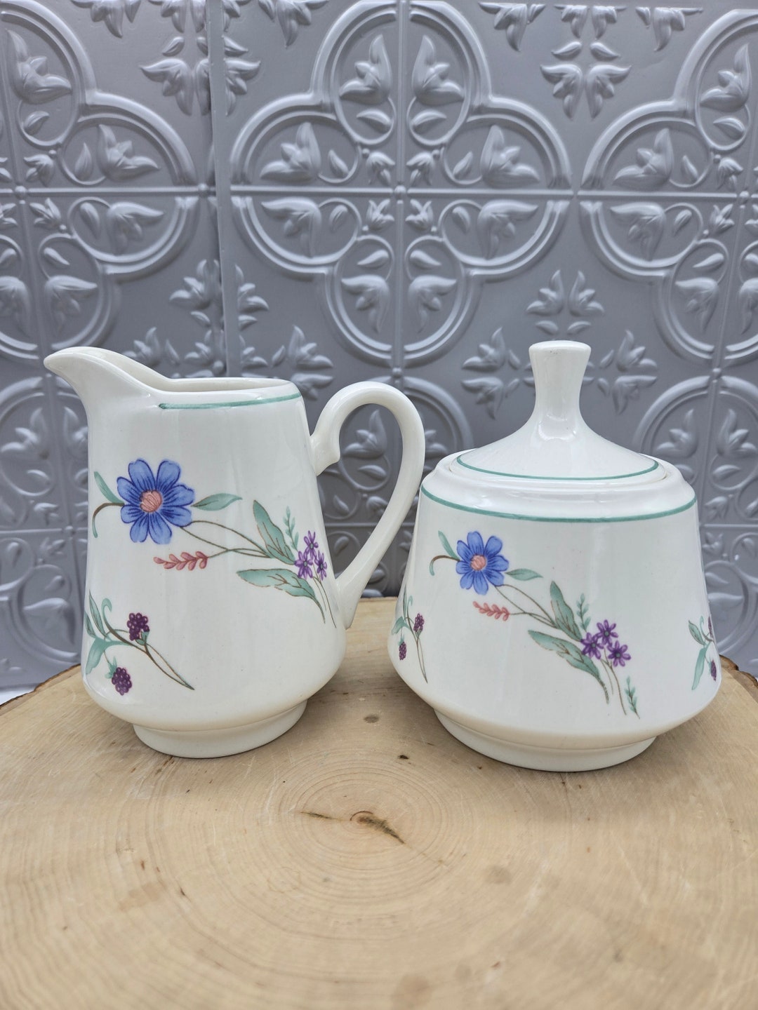 Creamer & Sugar by Oneida Ava, Circa 1980's - Etsy