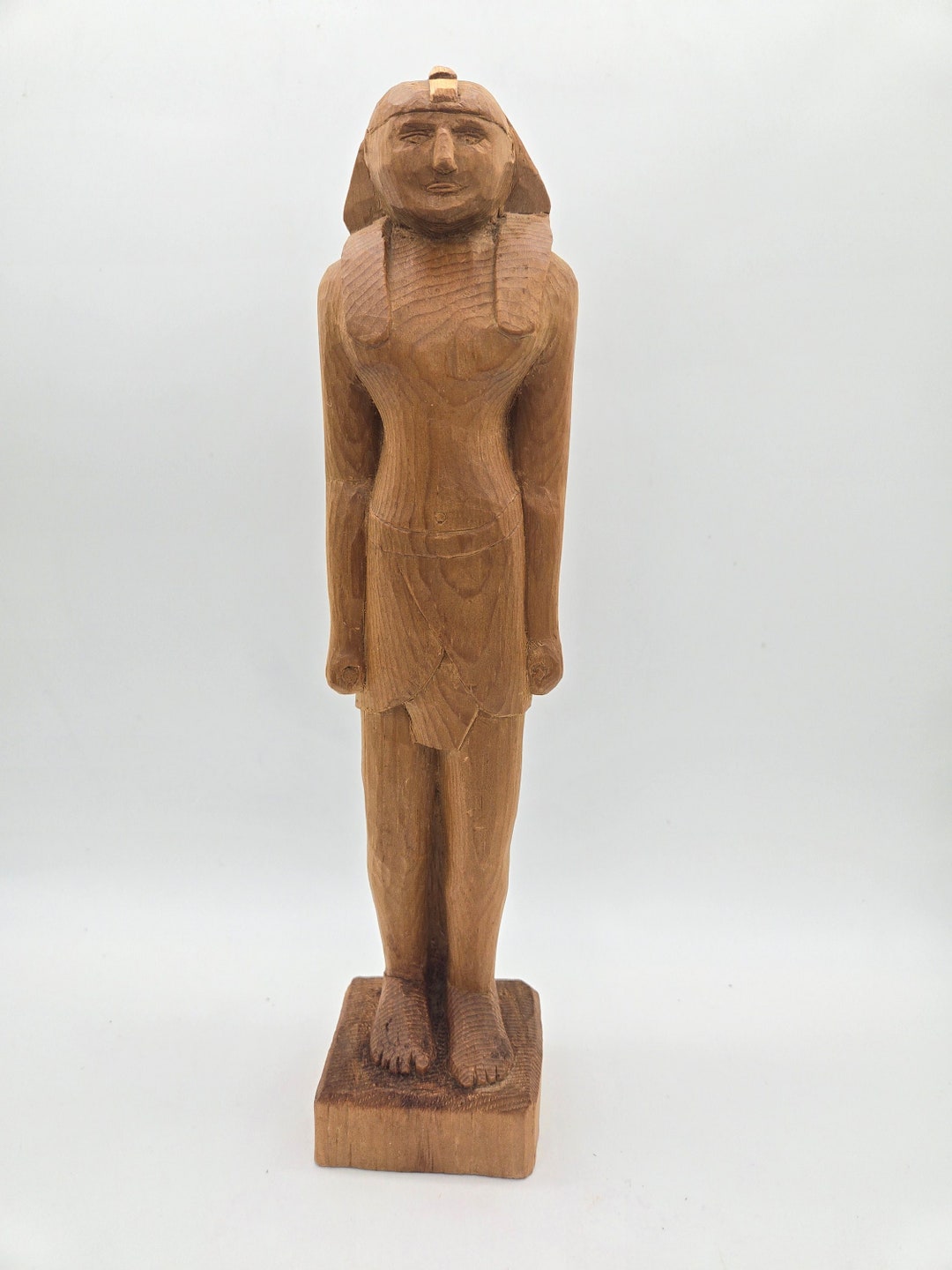 Hand Carved Wood Egyptian King Man by Sheelay - Etsy