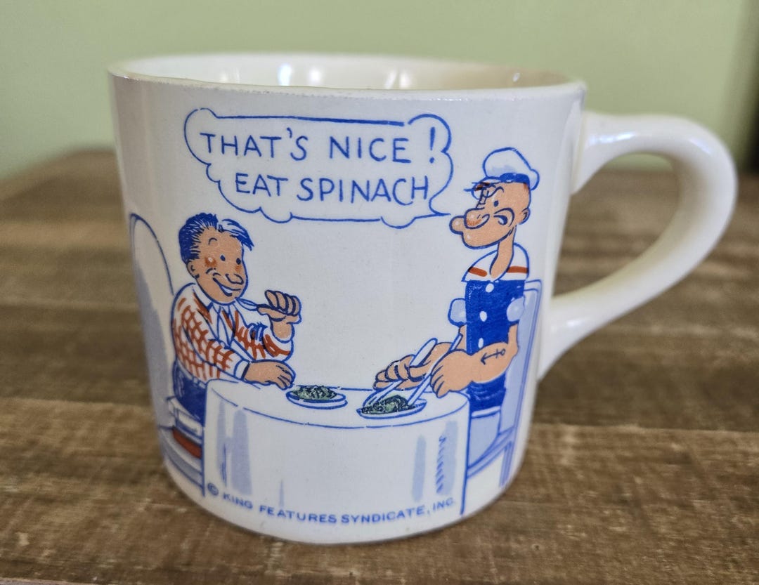 Popeye Mug, King Feature Syndicate, 1960's - Etsy
