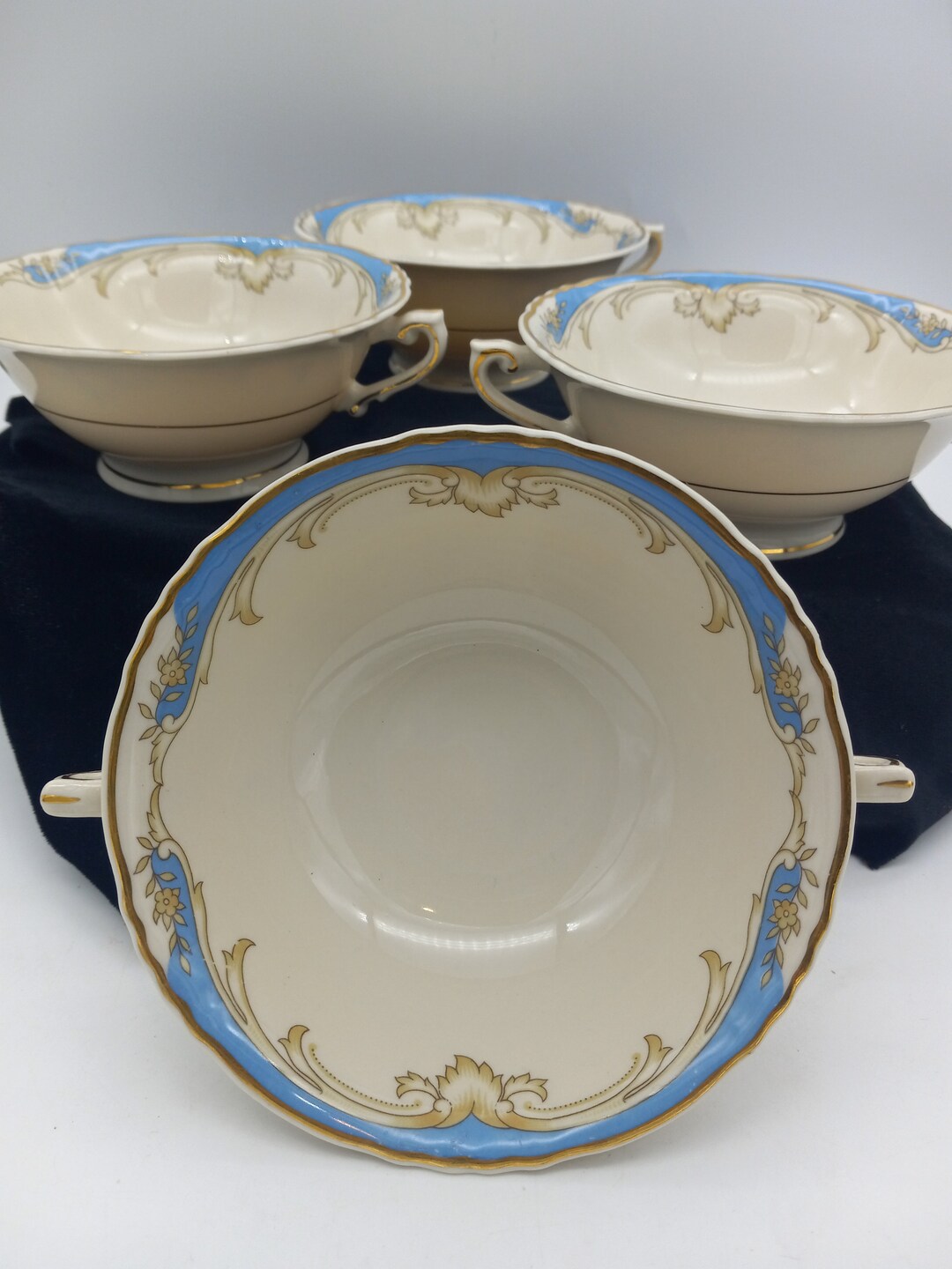 Syracuse China Federal Shape Carvel Pattern Soup Bowls, Set of 4, off ...