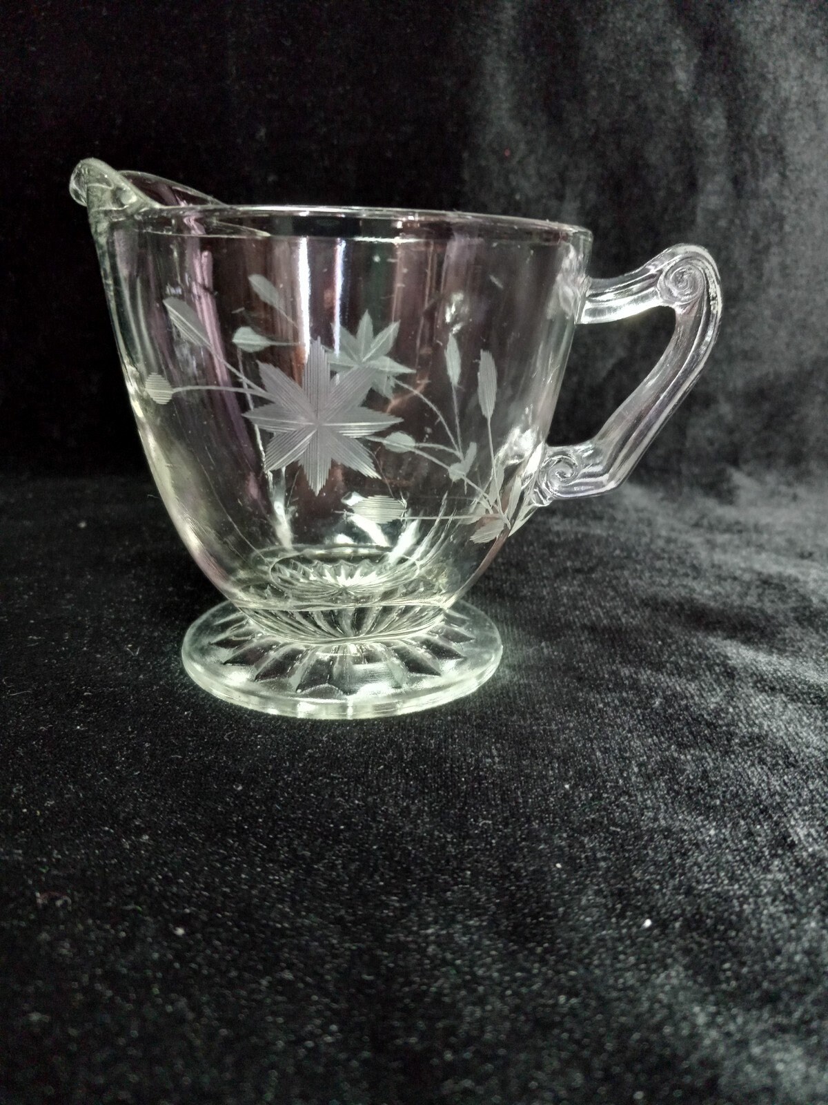 Sugar Bowl & Creamer Set. Pressed Glass - Etsy