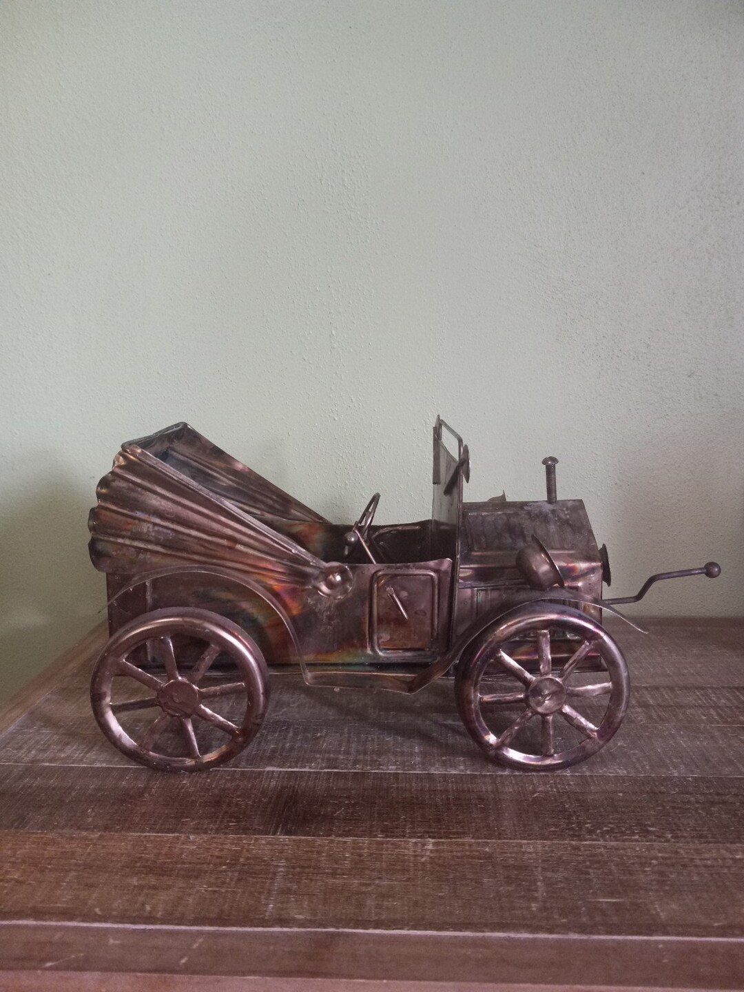 1960's VTG Wind-up Copper/tin Car Music Box - Etsy