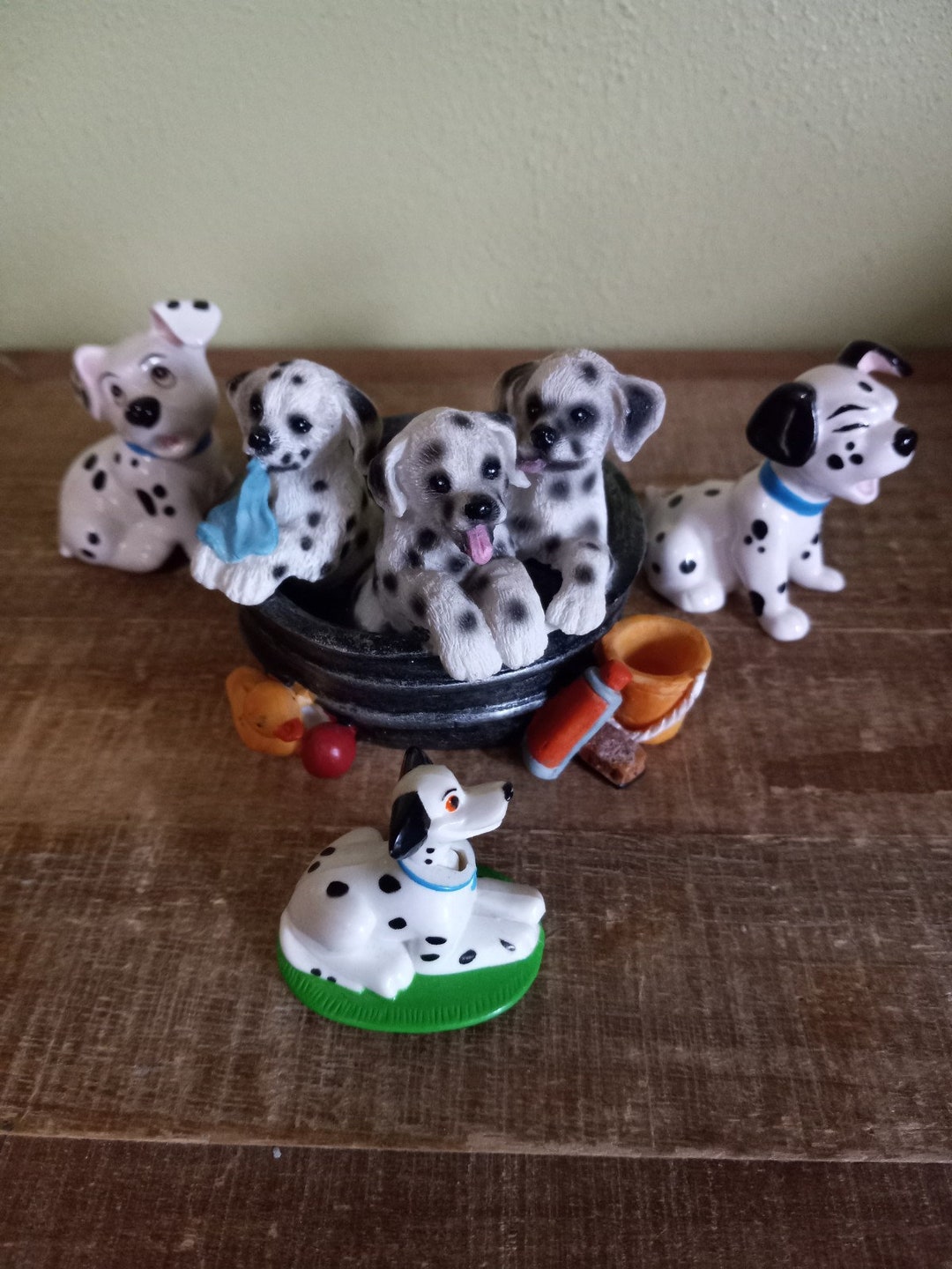Set of 4 Dalmatian Figurines - Etsy