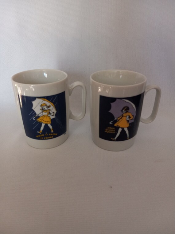 Set of 2 Morton Salt Girl Logo Cups - Etsy