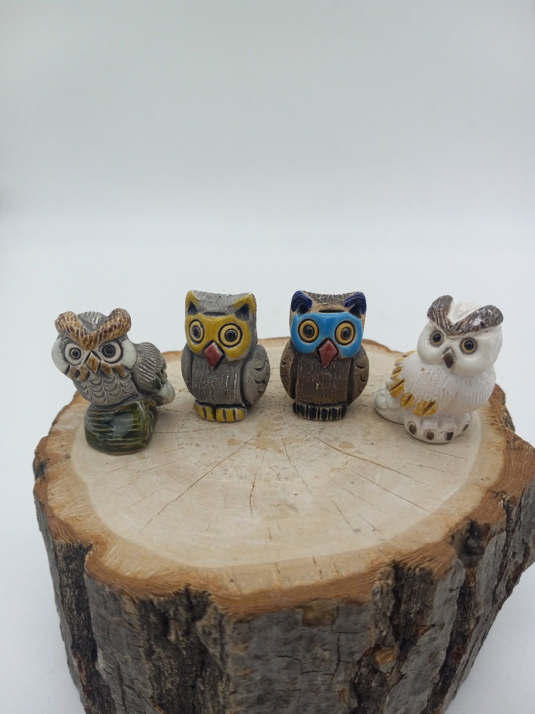 Miniature Owls, Set of 4 - Etsy