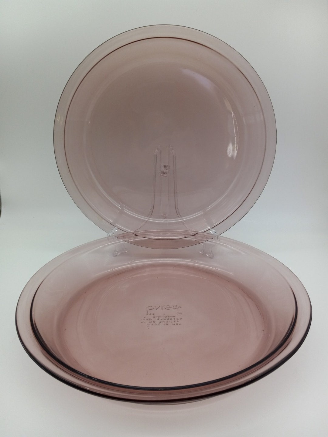 Set of 2 1980's Cranberry Pyrex Pie Plates - Etsy