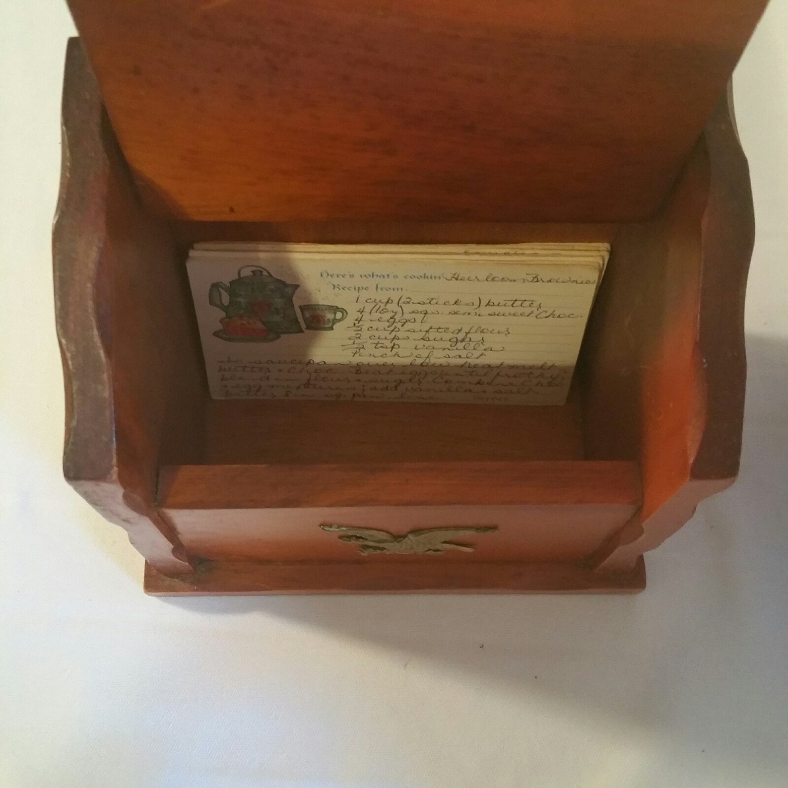 Vintage Wooden Recipe Box - Etsy