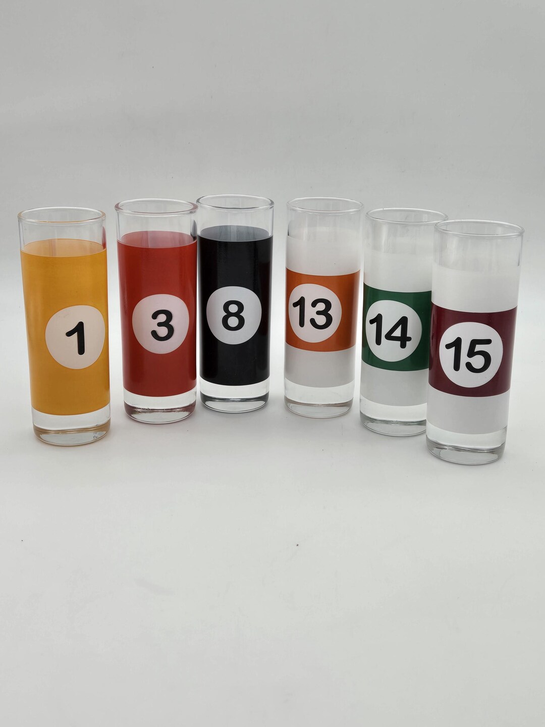 Vintage Luminarc Pool Parlor Shooter Shot Glasses, Set of 6 - Etsy