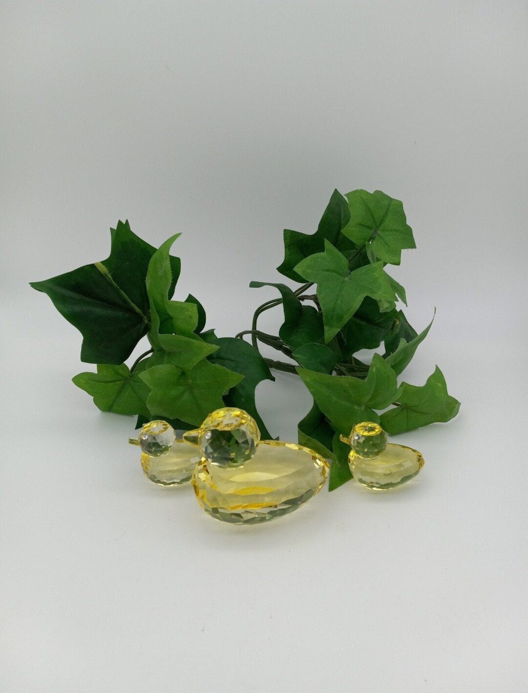 Set of 3 Yellow Crystal Ducks - Etsy