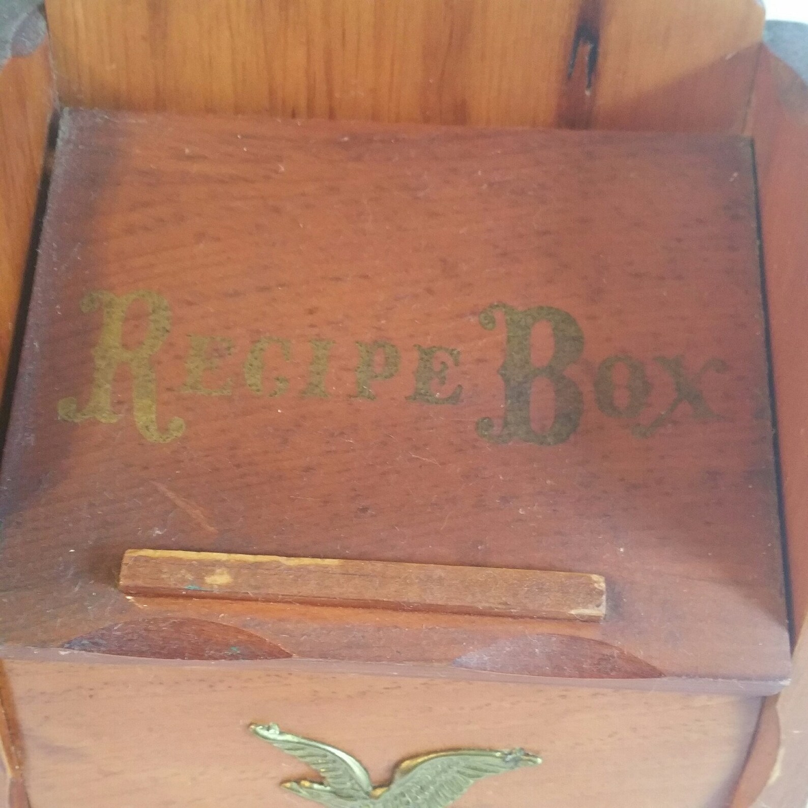Vintage Wooden Recipe Box - Etsy
