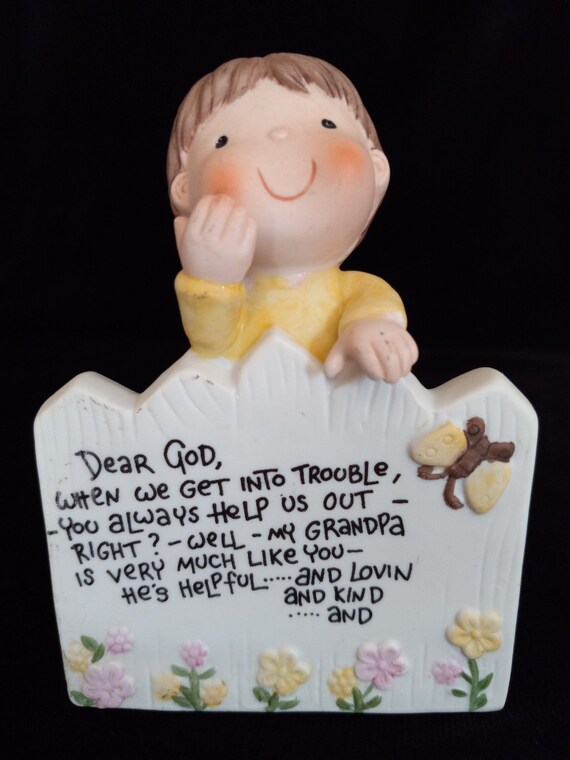 1982 Enesco Dear God Figurine | Etsy