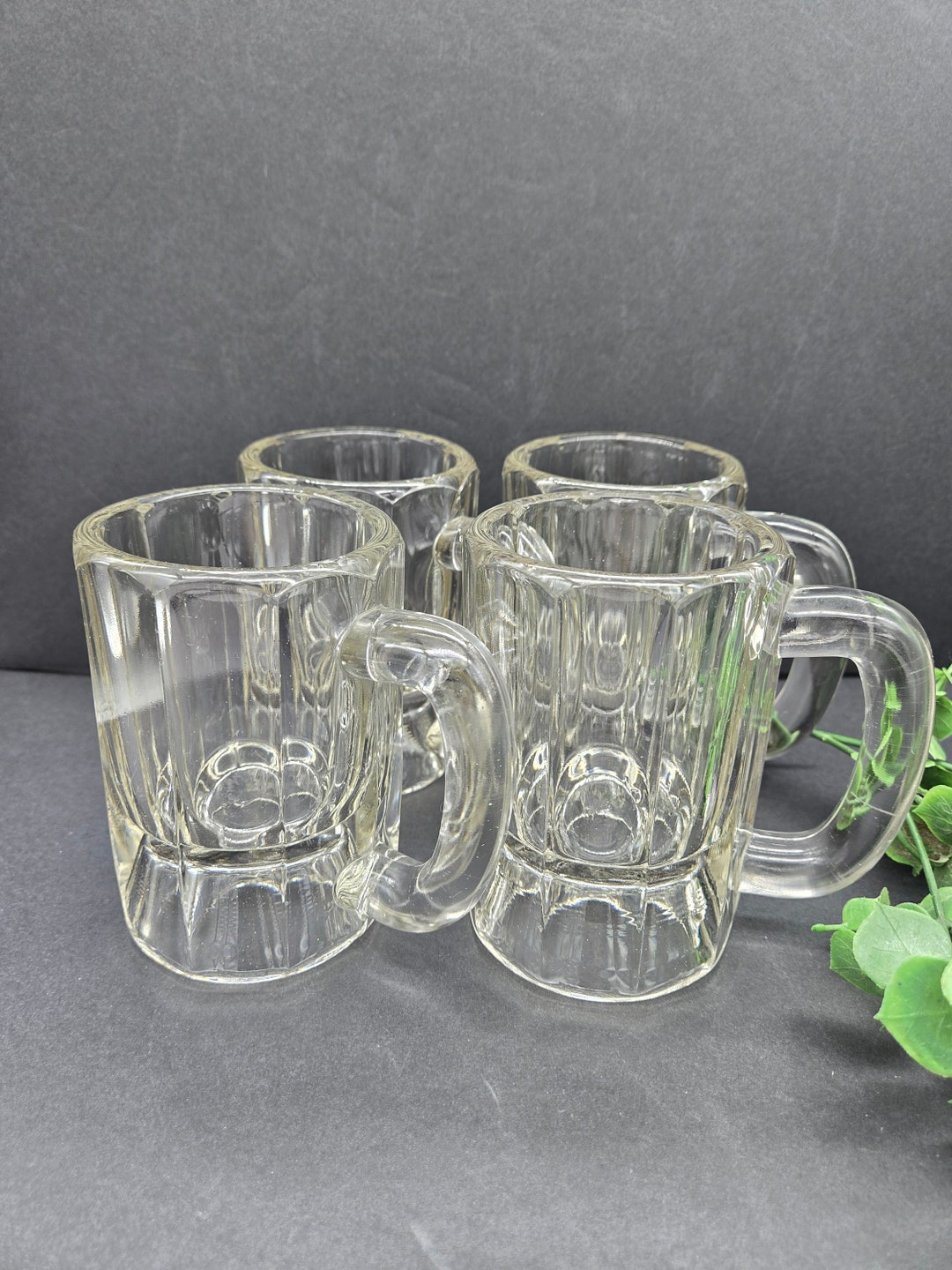 Half Pint Clear Glass Beer Mugs, Set of 4 - Etsy