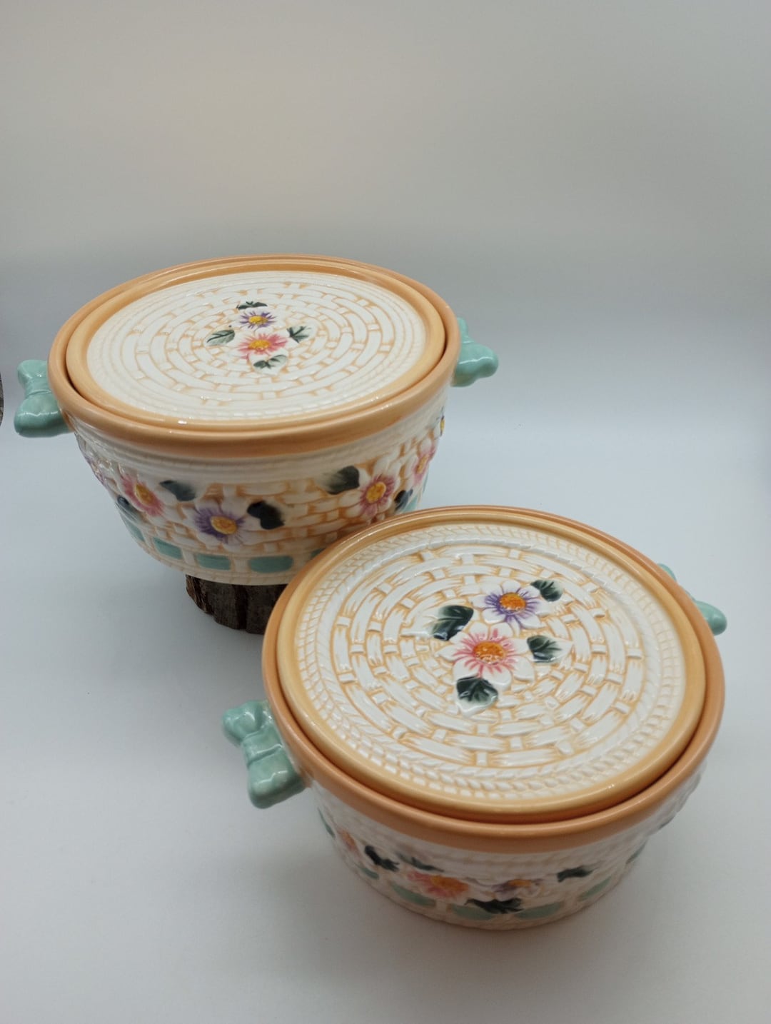 Set of 2 Temp-tations Presentable Ovenware, Ribbons & Rattan (2 Sizes ...