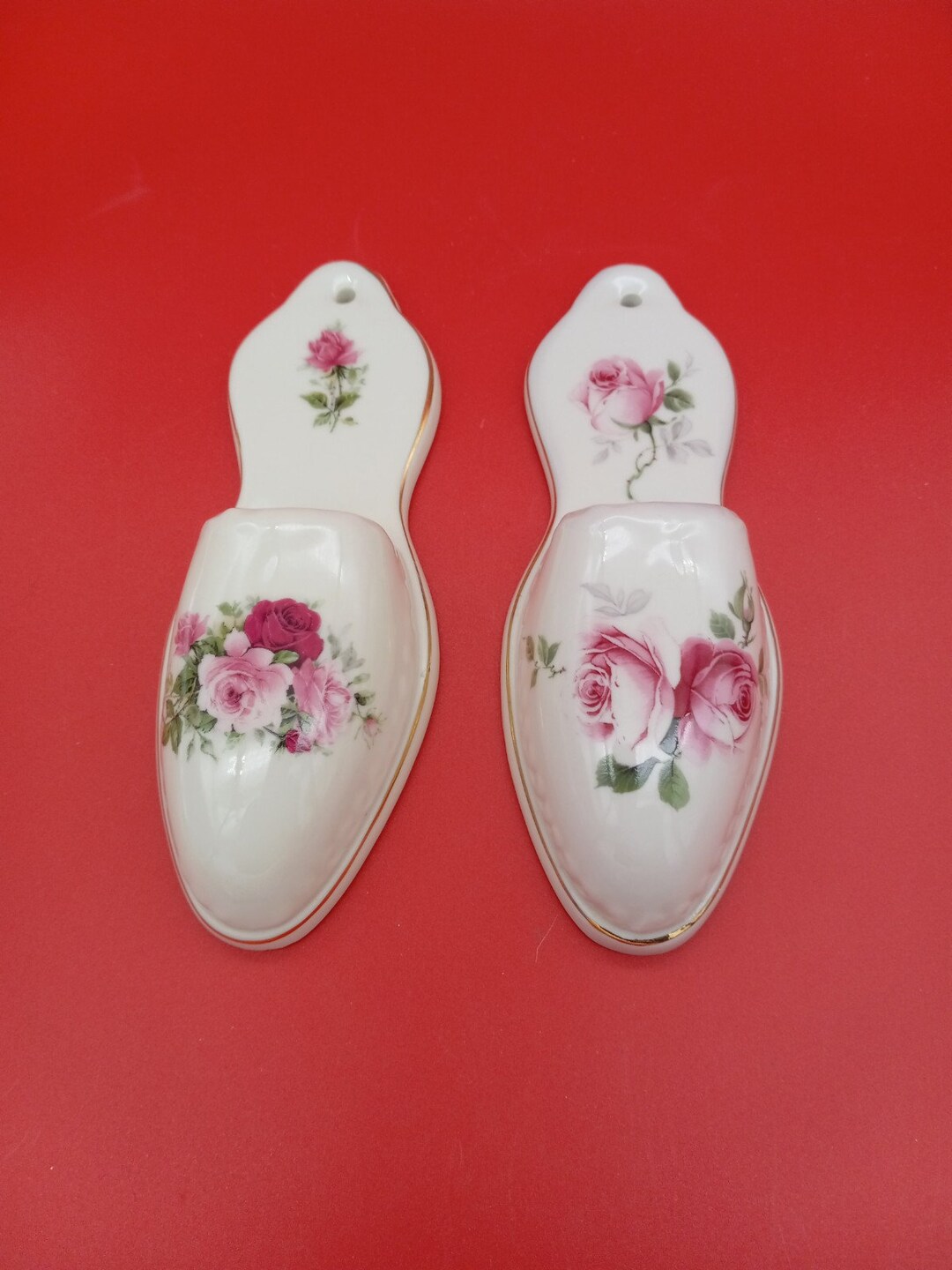Set of 2 Floral Slipper Wall Pockets - Etsy