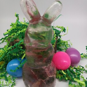 Pink Glass Rabbit 1970's - Etsy