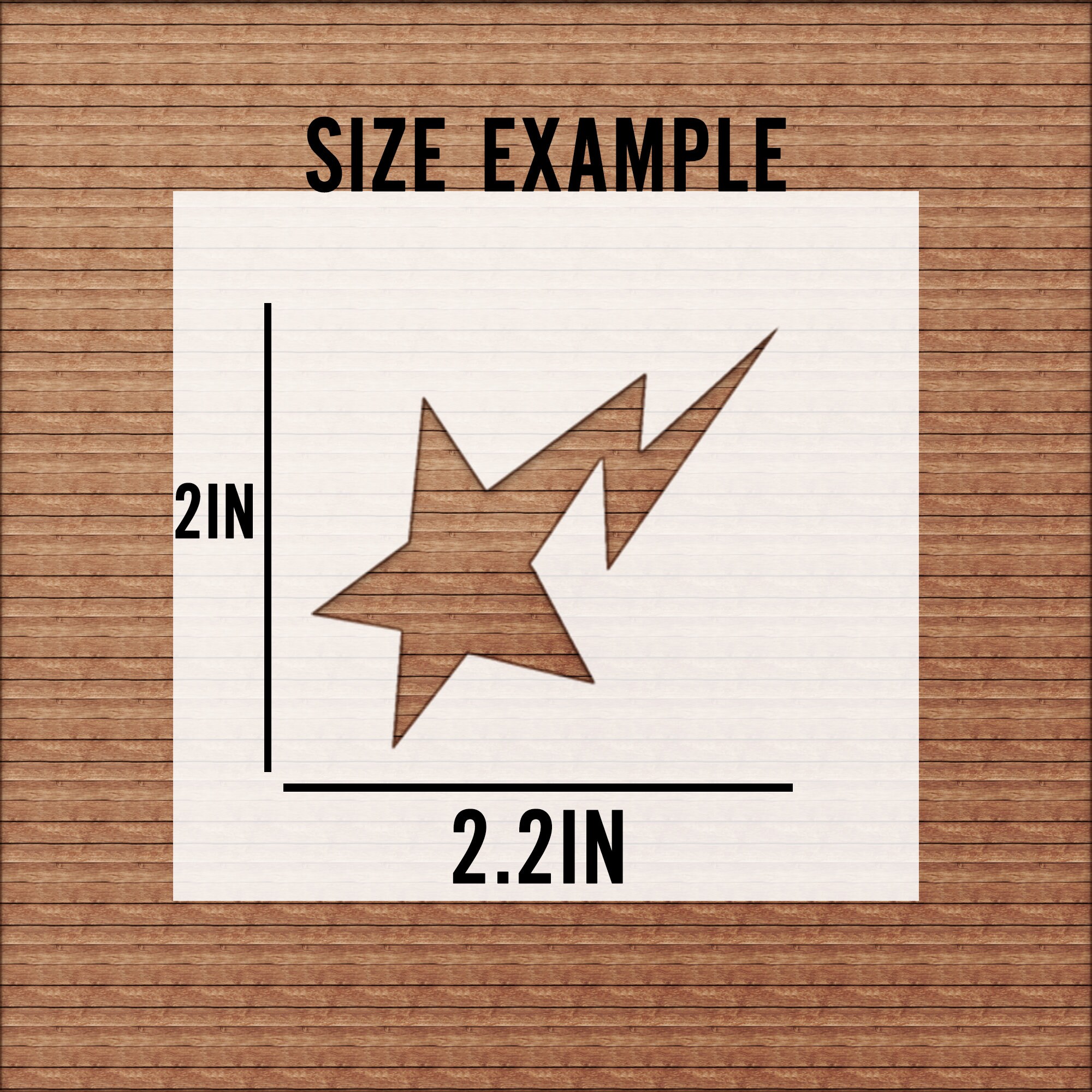 Ape Star Shooting Star Symbol Reusable Stencil - for Clothes Food ...