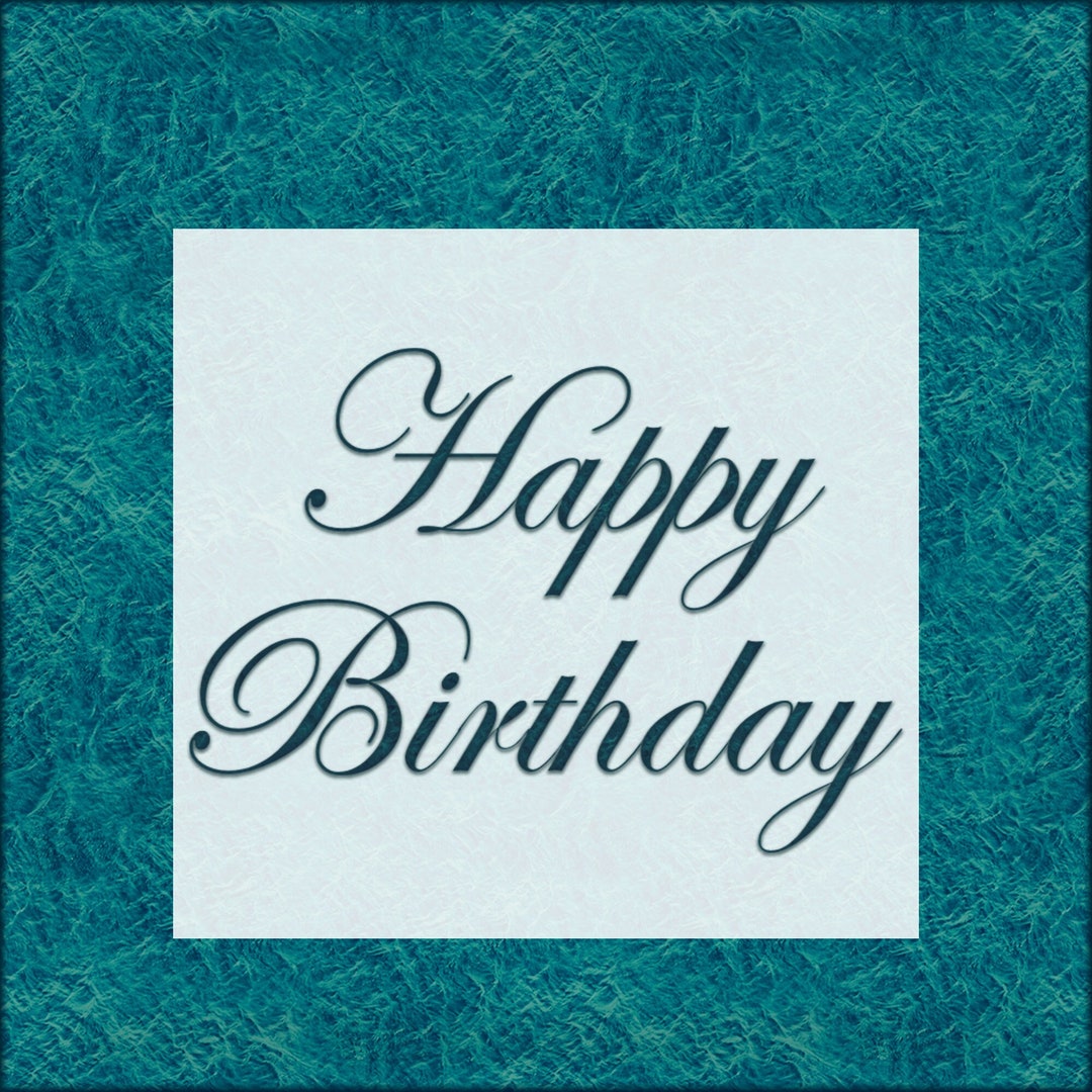 Happy Birthday Script Cursive Stencil for Cake Cookie Shirts Painting ...