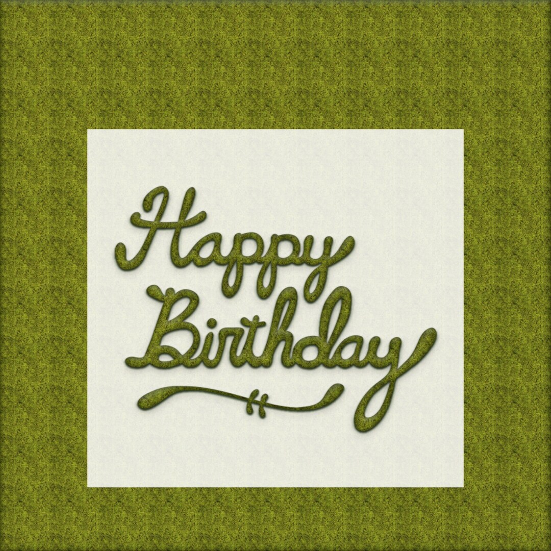 Happy Birthday Script Cursive Fancy Stencil Durable & Reusable Mylar ...