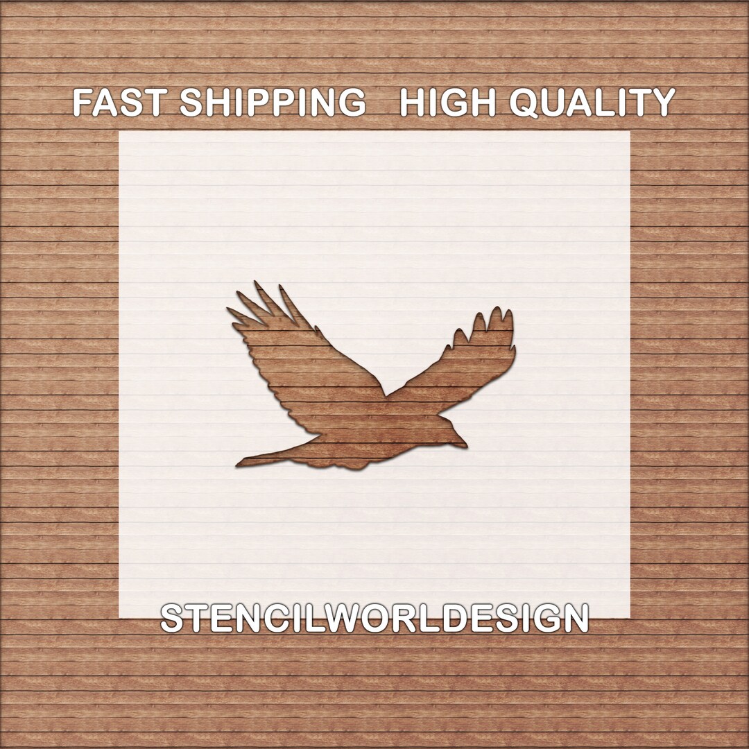 Bird Flying Eagle Hawk Stencil Reusable for Clothes, Food, Painting ...
