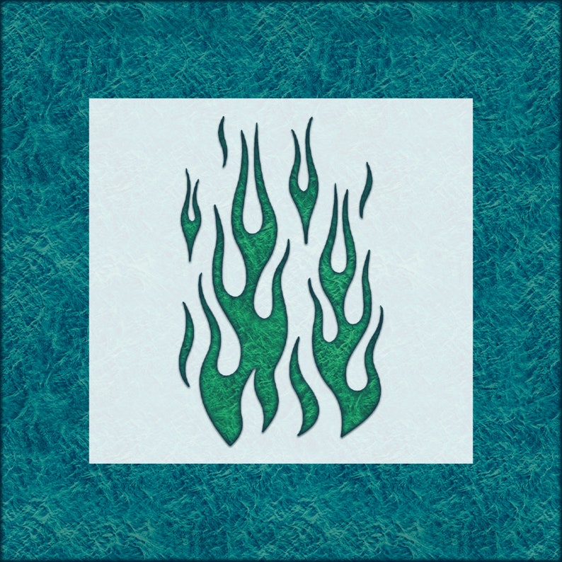 High Quality Fire Flame Custom Stencil for Painting Airbrush Cake ...