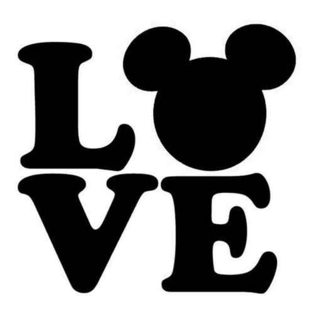 Cartoon Mouse Heart Love Reusable Stencil for Clothes, Food, Wood, Etc ...