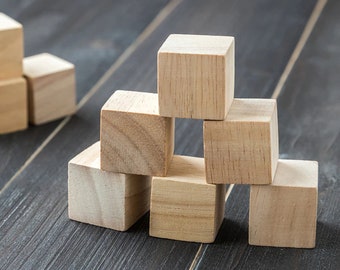 Square Wooden Blocks - Etsy