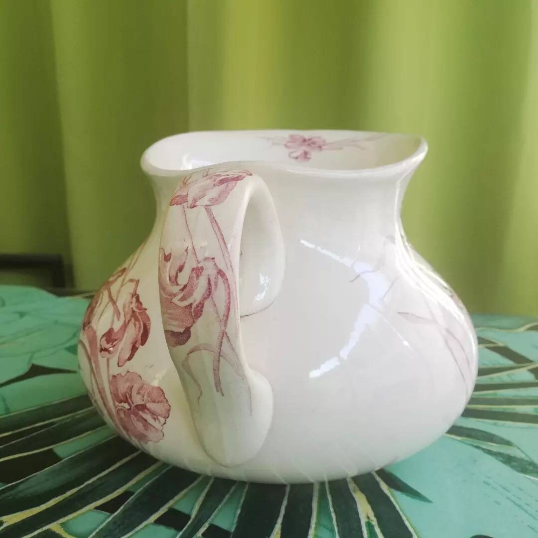 Pitcher / Bathroom Broc K G Luneville in Pink Iron Earth / French ...