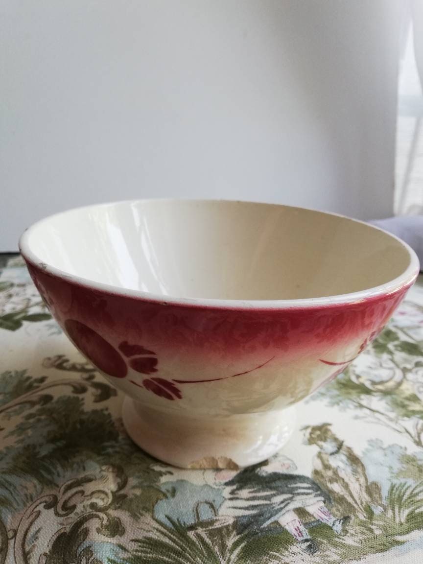 French Vintage Ironstone Bowl Badonviller /vintage Bowl Badonviller ...