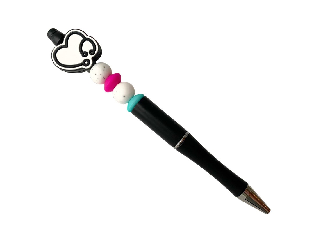 Custom Nurse Pen - Silicone Bead Pens, Beaded Pen, Custom Letter Pen ...