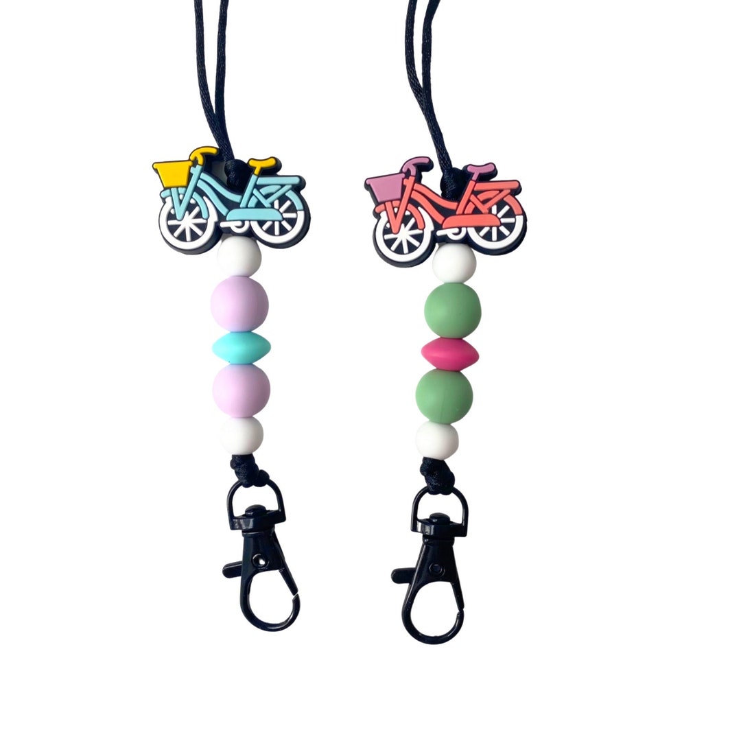 Lanyard Bicycle Lanyard Teacher Lanyard Silicone Bead - Etsy