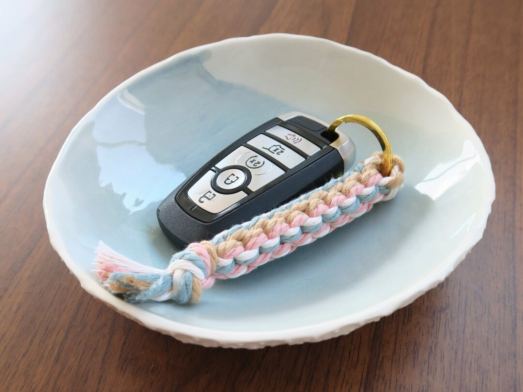 Macrame Keychain - Macrame Key Fob, Macrame Keychain for Car Keys - Etsy