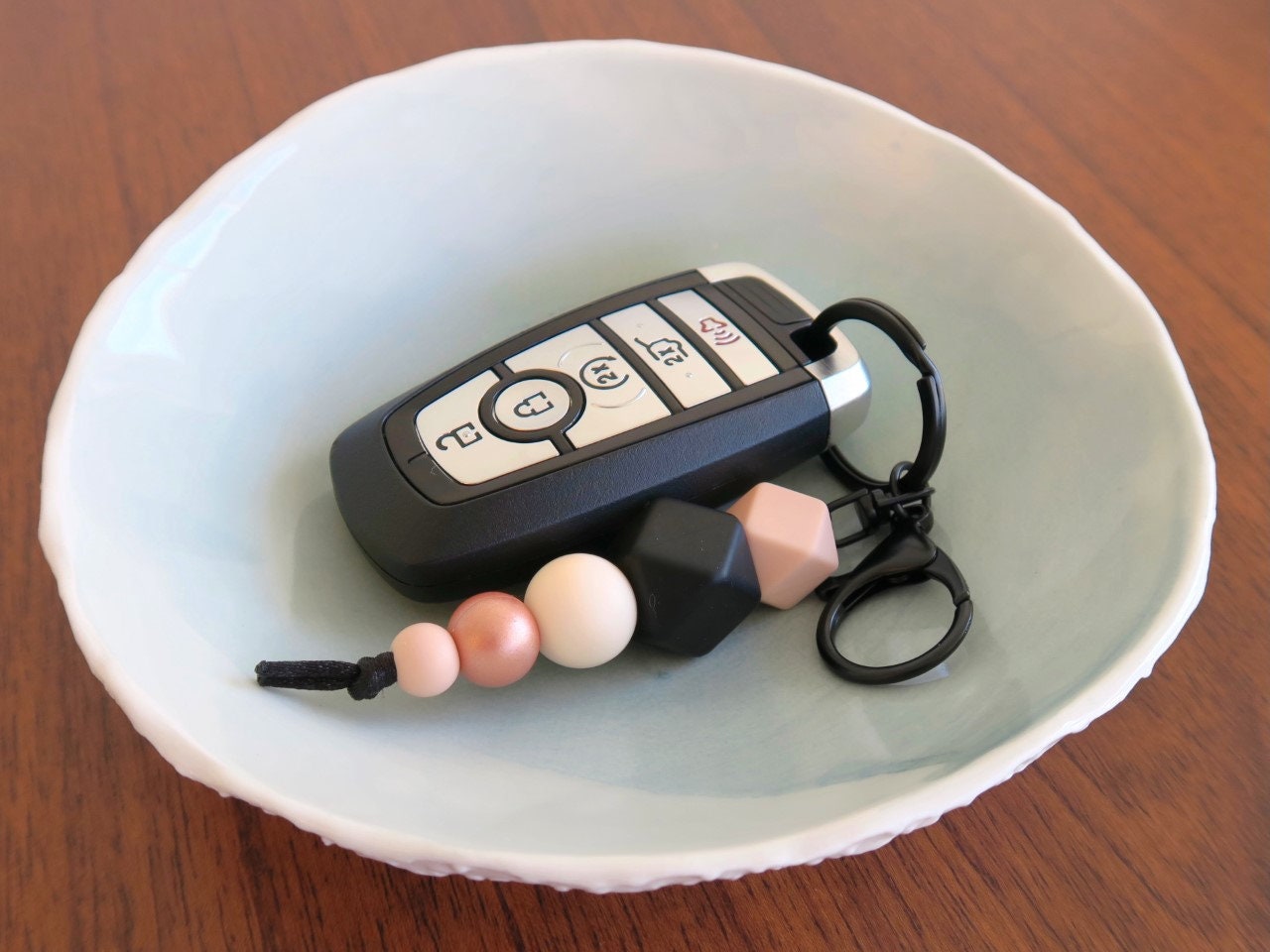 Keychain Silicone Bead Keychain Beaded Keychain Beaded Key - Etsy Canada