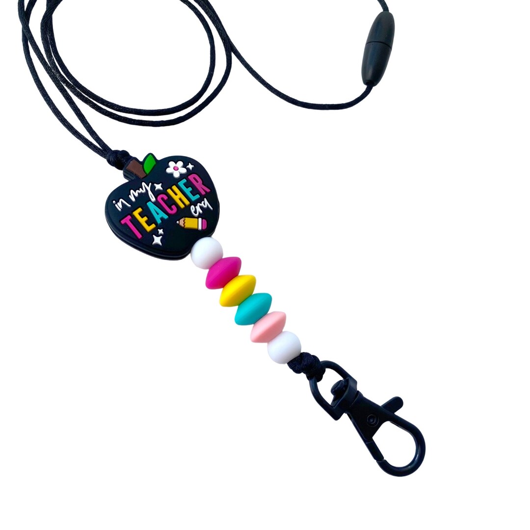 Lanyard Teacher Era Lanyard, Teacher Lanyard, Silicone Bead Lanyard ...
