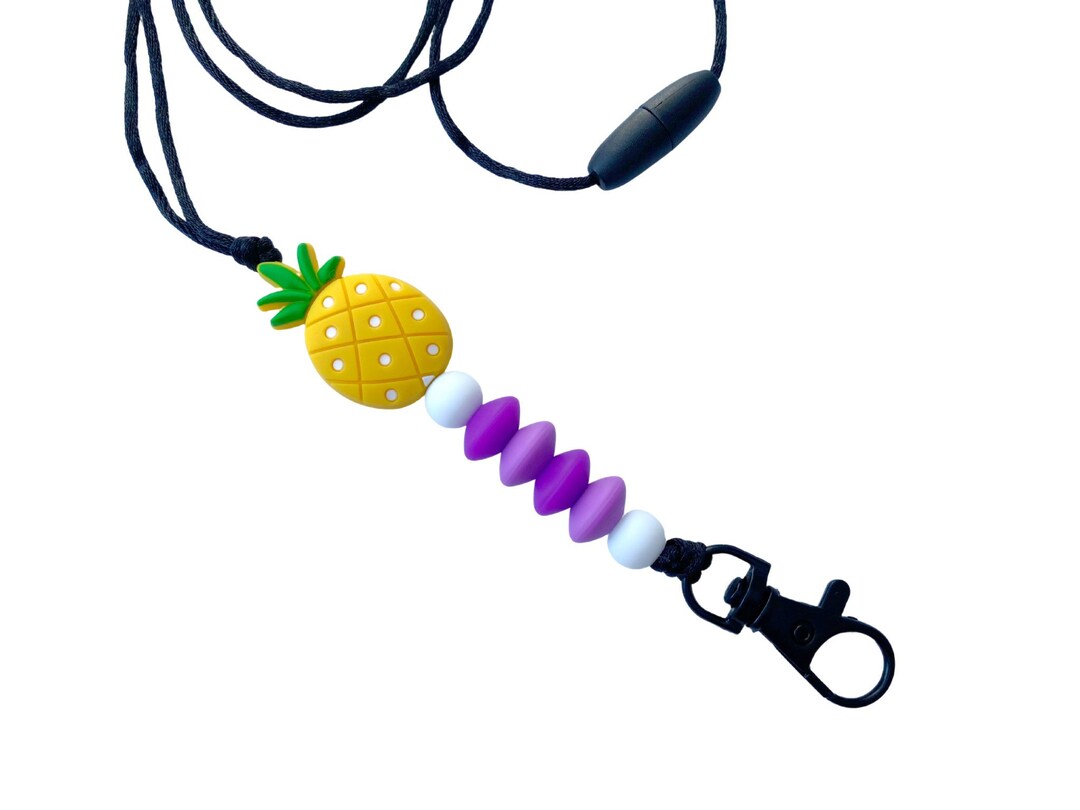 Lanyard Pineapple Lanyard Silicone Bead Lanyard Beaded - Etsy