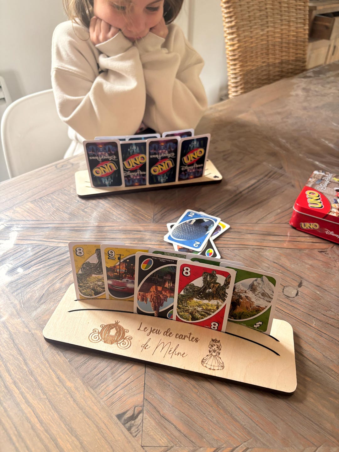Personalized Wooden Card Holder for Children – Uno-style Game Card ...