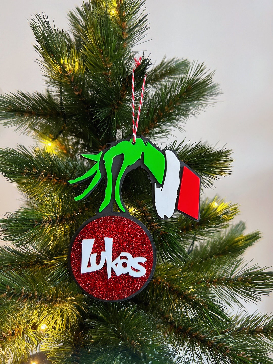 Grinch Christmas Ball Personalized Christmas Pendant Grinchmas Funny ...